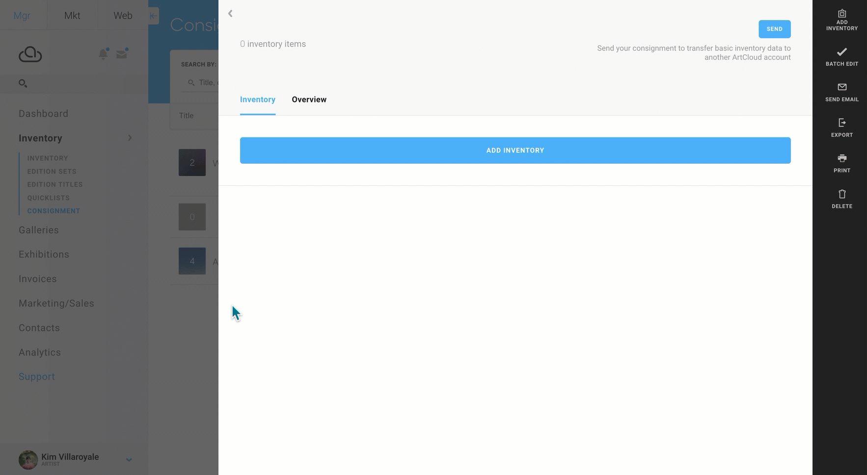 How to Create a Consignment List & send to a Gallery